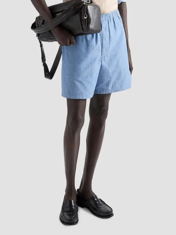 Prada Chambray Bermuda Shorts