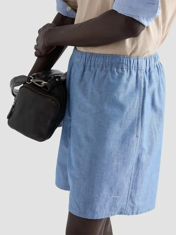 Prada Chambray Bermuda Shorts