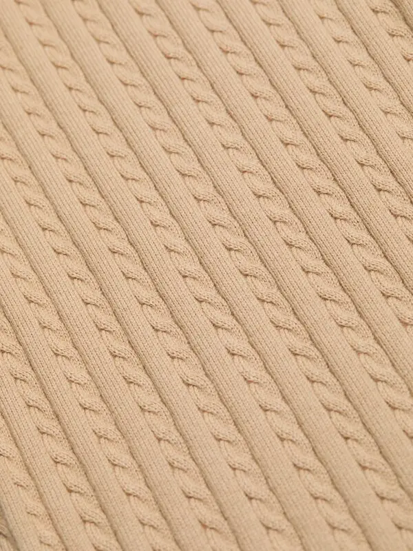 Simkhai Cable-knit Cotton-cashmere Crop Joggers