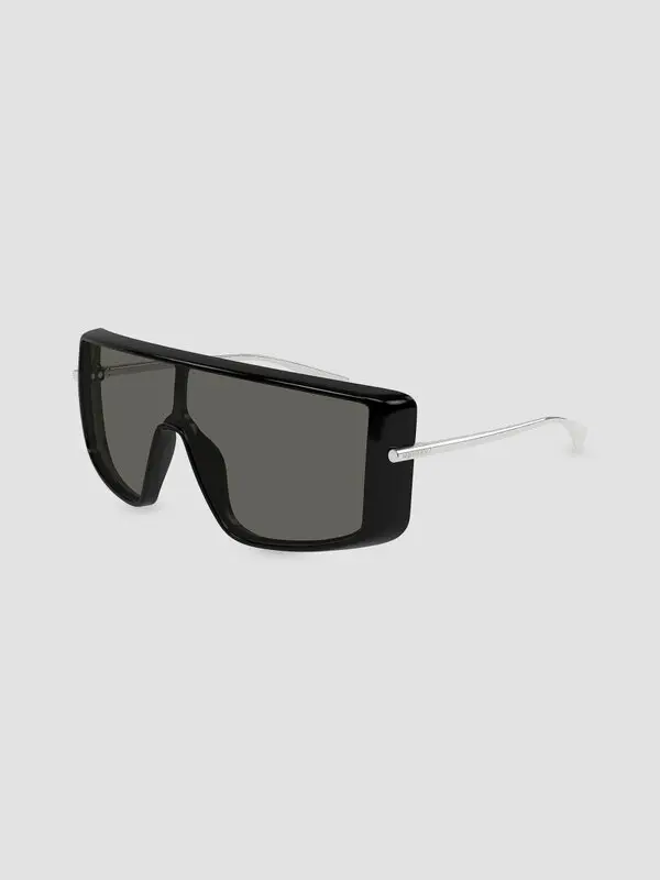 Alexander McQueen T-bar Visor 99mm Shield Sunglasses - Black