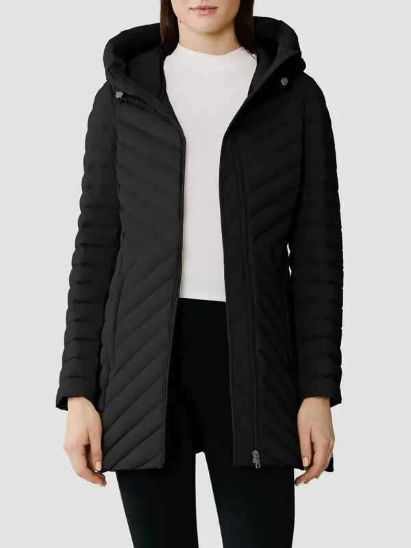 Soia & Kyo Estelle Quilted Down Hooded Jacket - Black