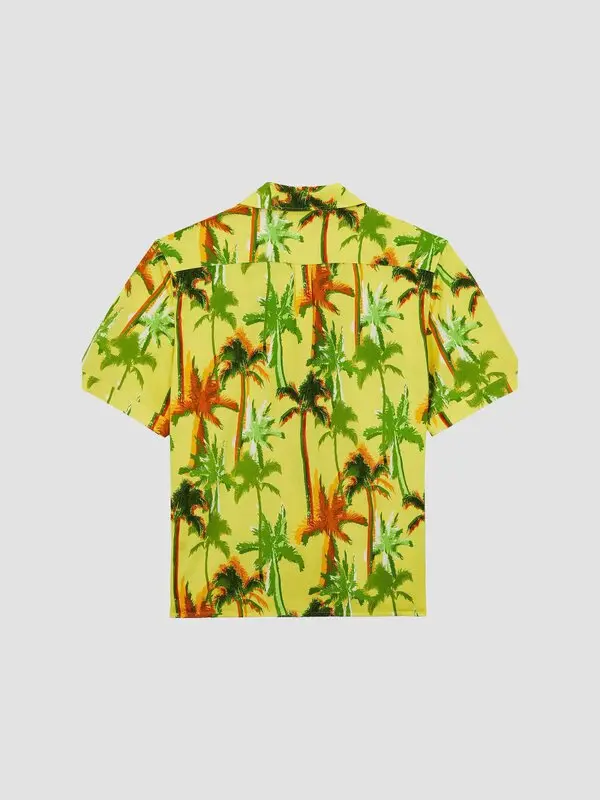 Vilebrequin Palms Offset Cotton Shirt