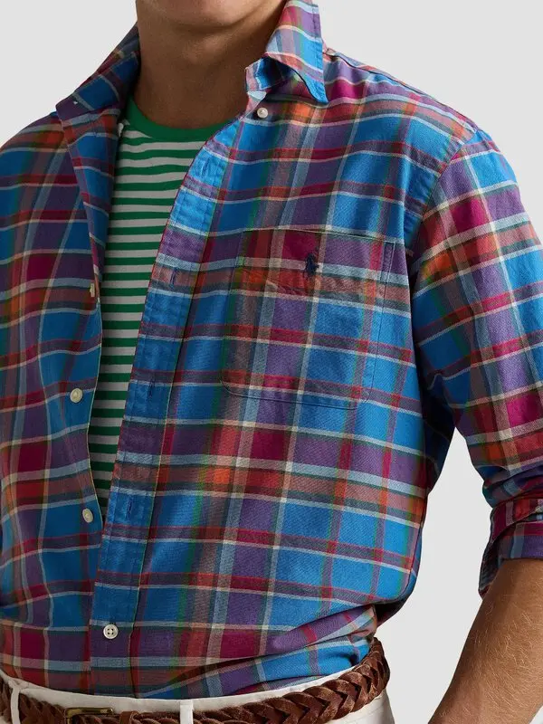 Polo Ralph Lauren Classic-fit Plaid Button-down Oxford Shirt