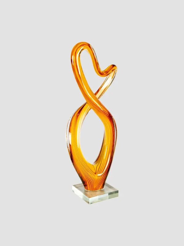 DALE TIFFANY Golden Infinity Glass Sculpture