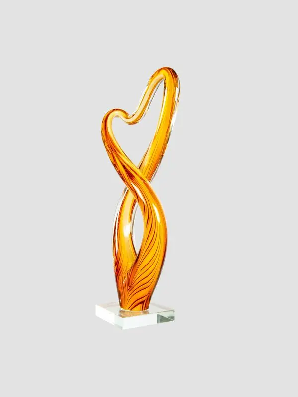 DALE TIFFANY Golden Infinity Glass Sculpture