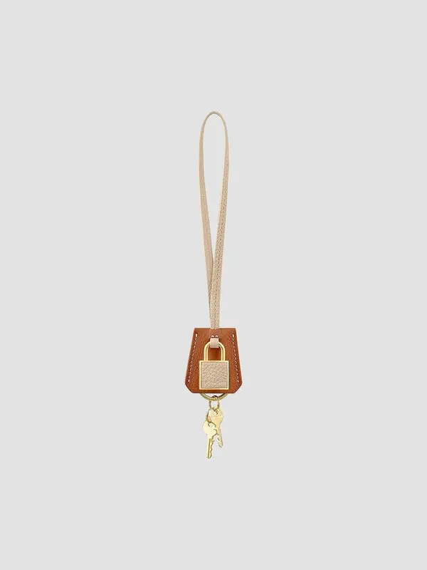 MAISON DE SABRE The Sabrémoji Padlock Charm - Pecan
