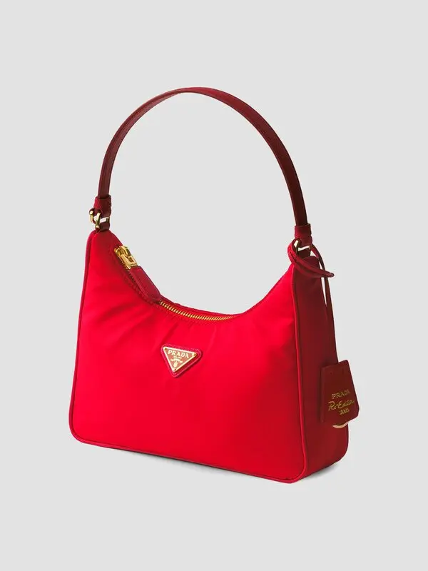 Prada Re-edition 2005 Re-nylon And Saffiano Mini Shoulder Bag - Red