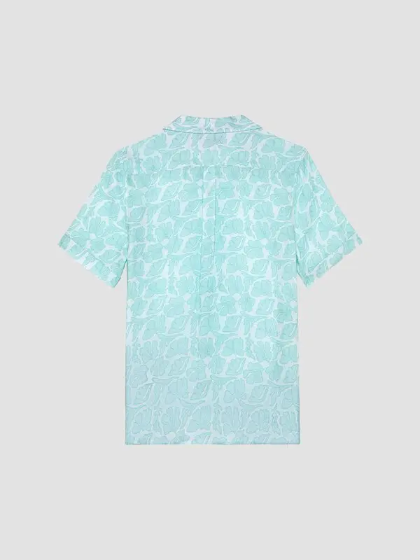 Vilebrequin Seashells Linen Bowling Shirt