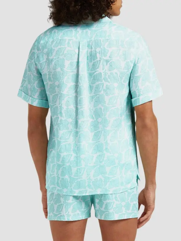 Vilebrequin Seashells Linen Bowling Shirt