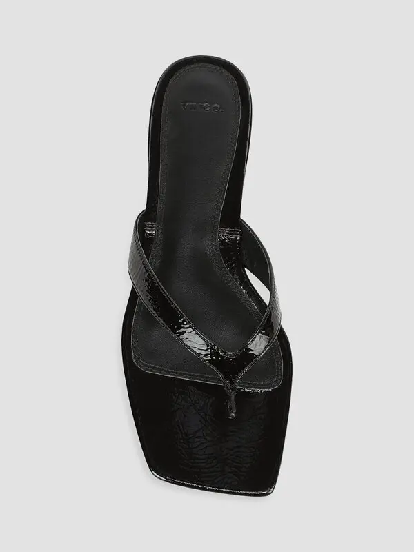 Vince San Juan Leather Sandals - Black