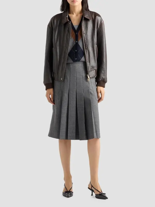 Prada Argyle Cashmere Cardigan