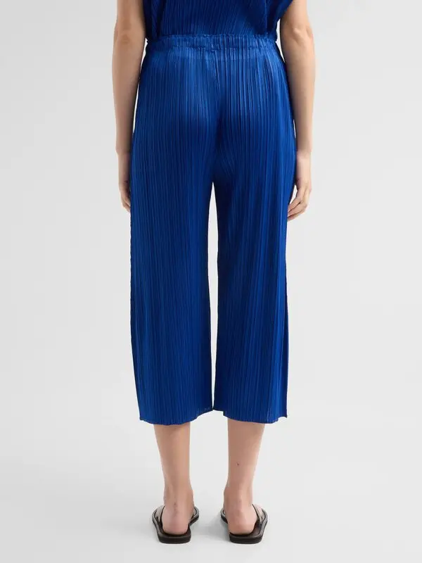 Issey Miyake July Pleated Crop Pants - Blue