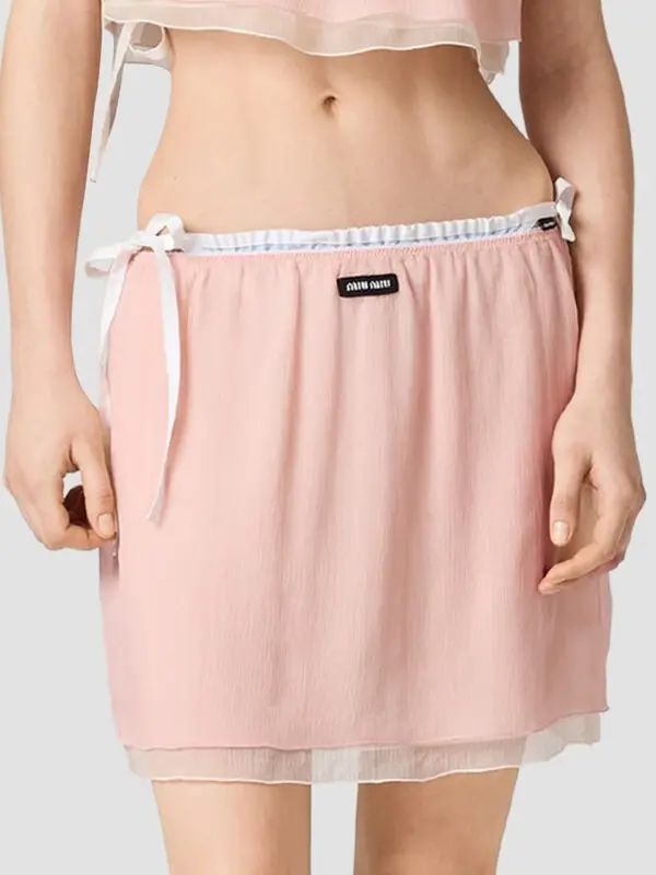 Miu Miu Chiffon Mini Skirt