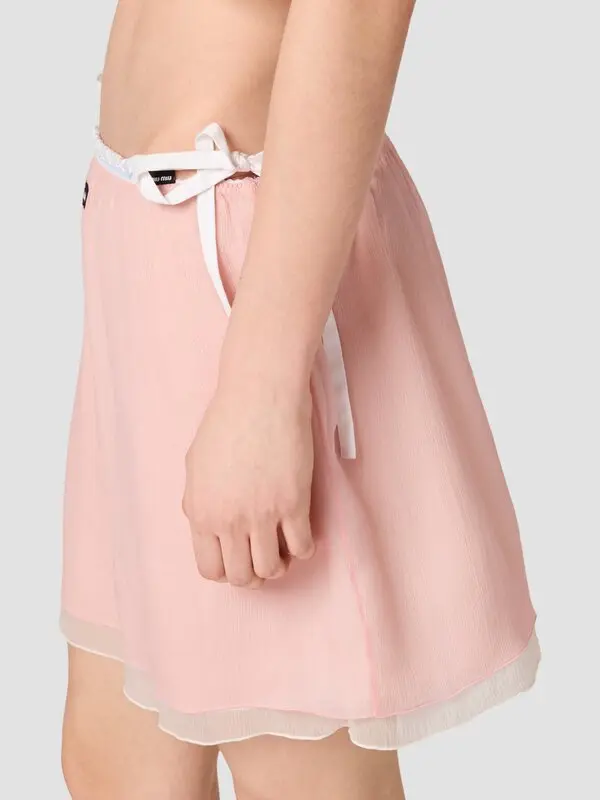 Miu Miu Chiffon Mini Skirt