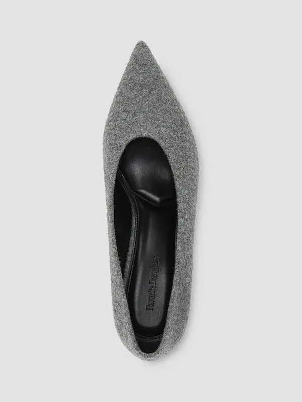 FAVORITE DAUGHTER Zoe Point-toe Wool Pumps