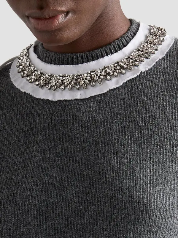 Prada Short-sleeved Wool And Cashmere Sweater