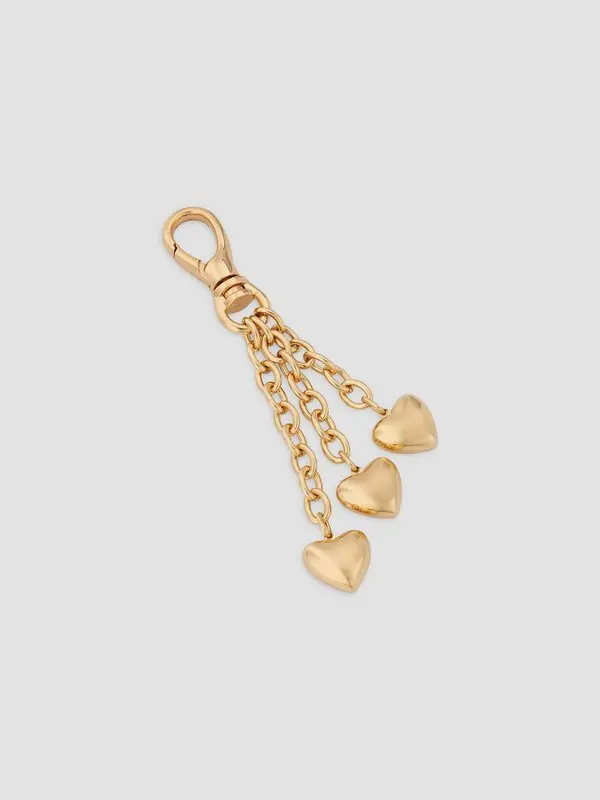 ROXANNE ASSOULIN The Puffy Heart Goldtone Bag Charm