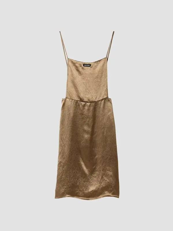 Miu Miu Satin Dress - Brown