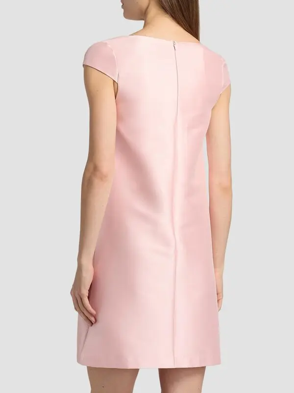 Badgley Mischka Mikado Embellished Neck Cocktail Dress
