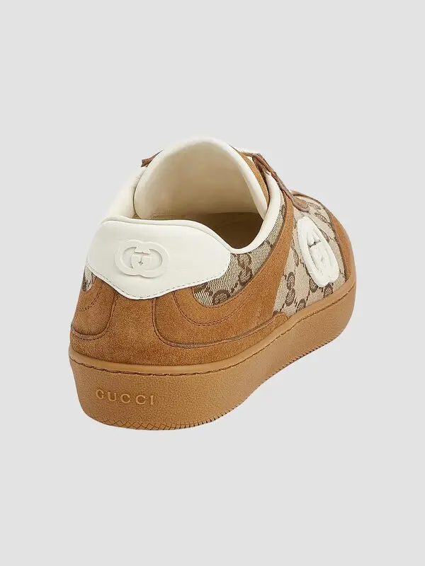 Gucci G75 Canvas & Suede Low-top Sneakers