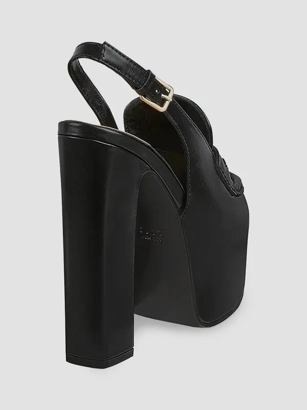 Gucci Horsebit Loafer 145mm Platform Slingback Pumps