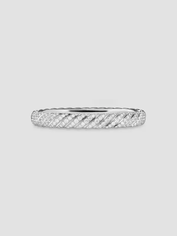 David Yurman Sculpted Cable Bangle Bracelet In 18k