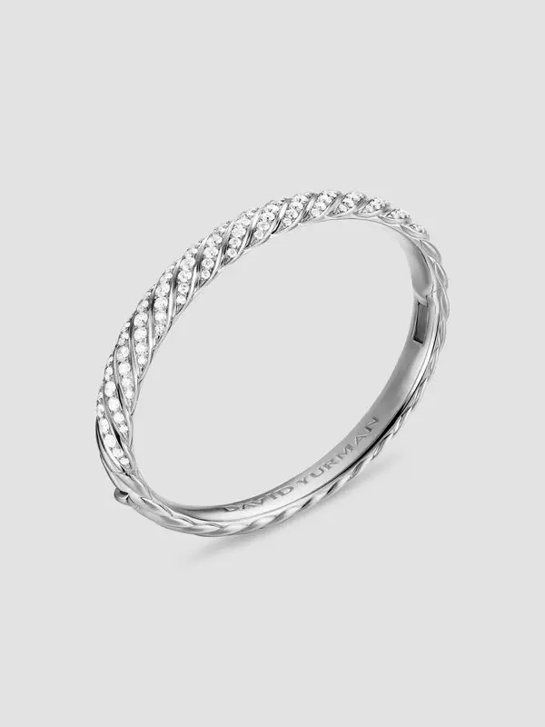 David Yurman Sculpted Cable Bangle Bracelet In 18k