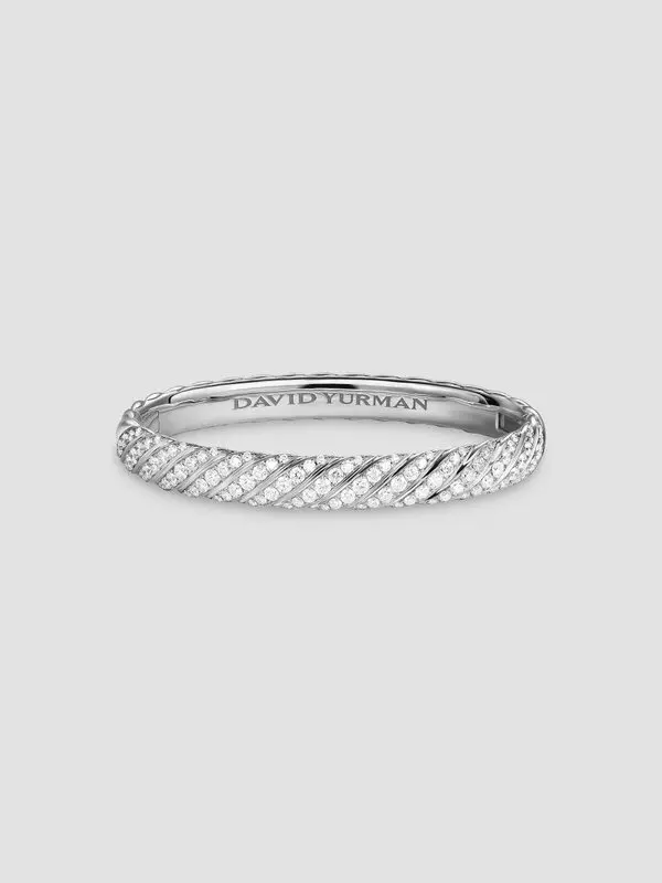 David Yurman Sculpted Cable Bangle Bracelet In 18k
