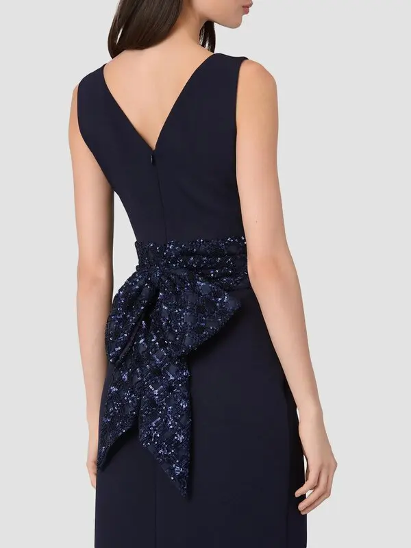 Shoshanna Sia Crepe Sequin-embellished Maxi Dress