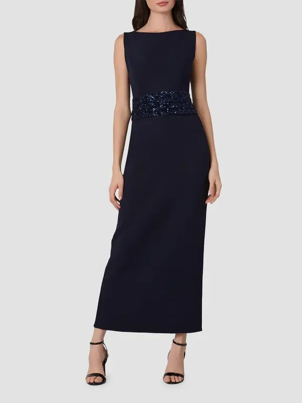 Shoshanna Sia Crepe Sequin-embellished Maxi Dress