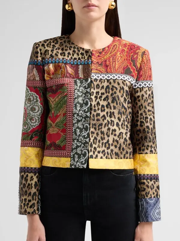 Alice + Olivia Kidman Patchwork Jacket