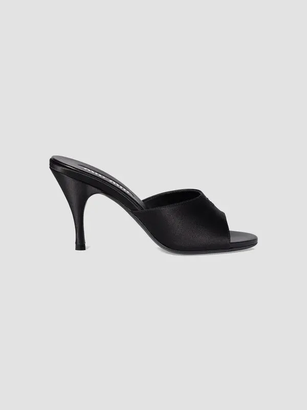 Miu Miu Satin Sandals - Black