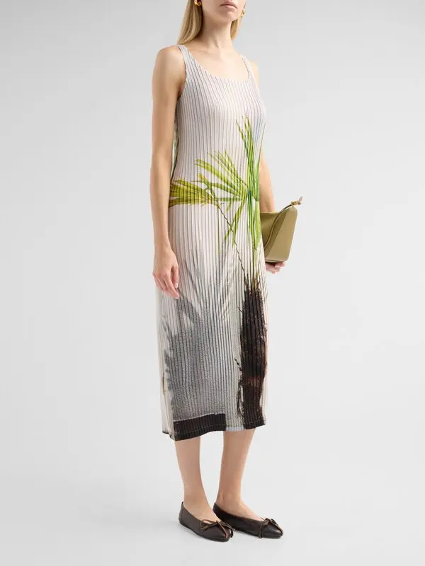 Issey Miyake Urban Jungle Pleats Midi-dress