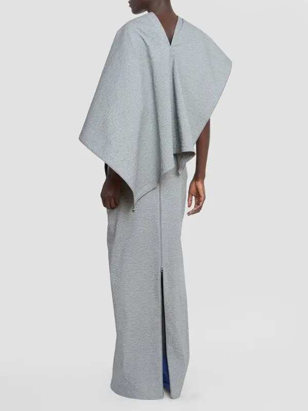 Issey Miyake Allow Pebbled Drape Maxi Dress