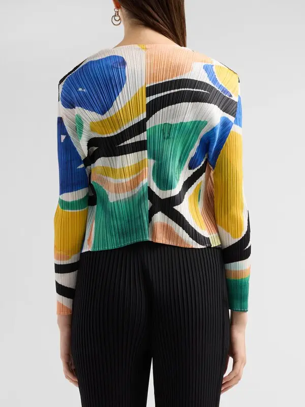 Issey Miyake Roll Abstract Pleated Cardigan