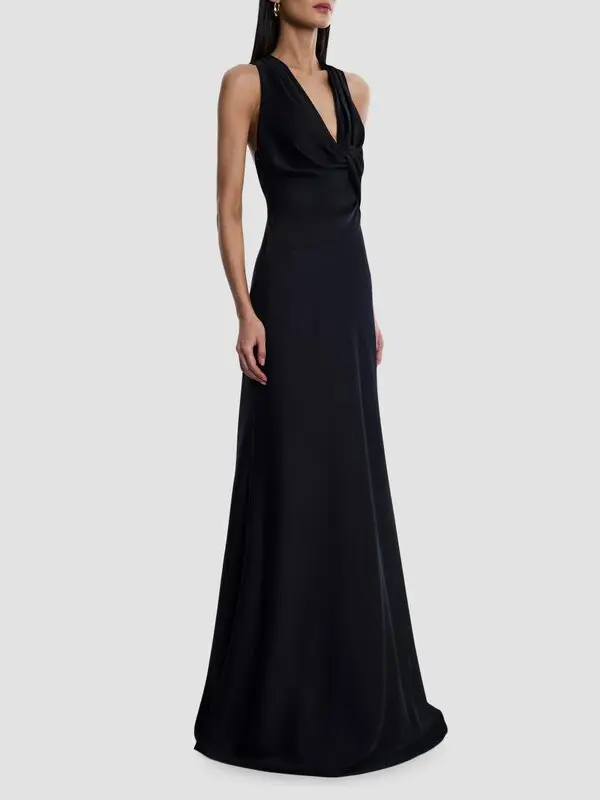 Bcbgmaxazria Cowlneck Satin Gown