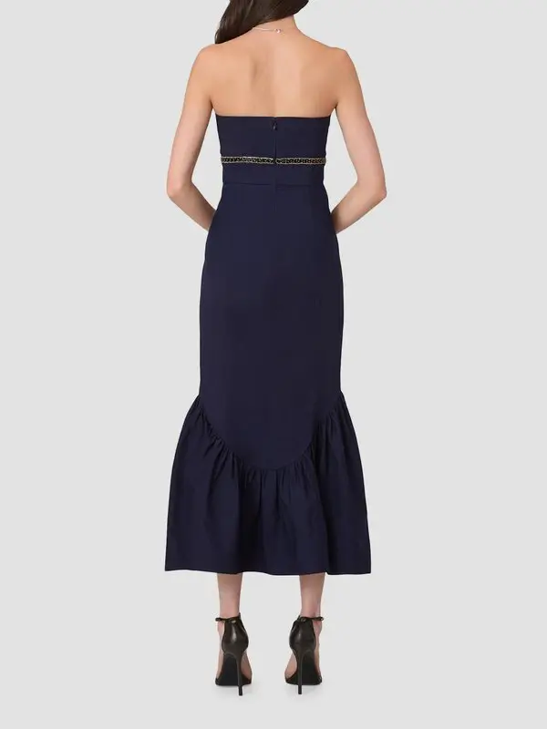 Shoshanna Ashton Cotton Faille Mermaid Midi Dress