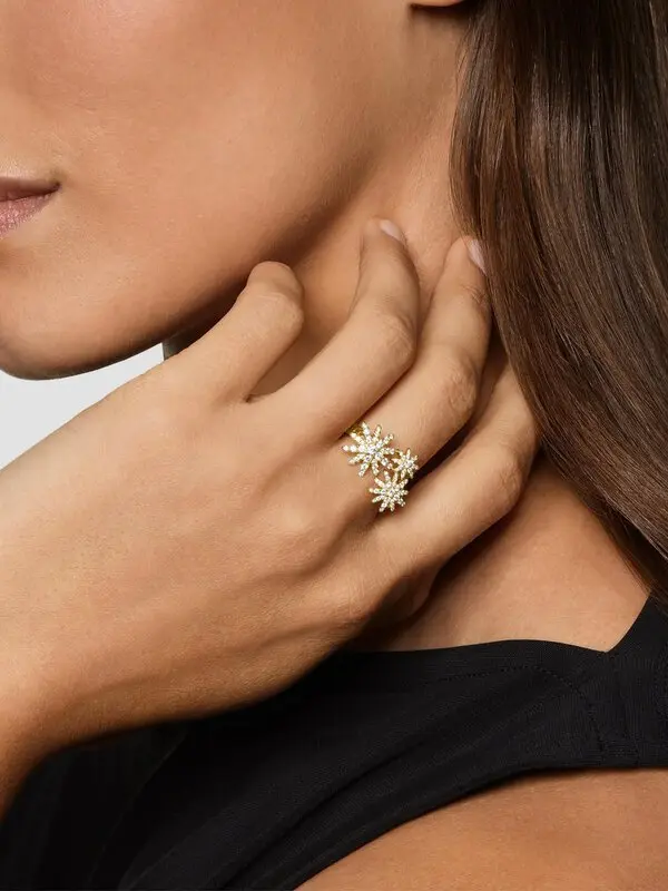 David Yurman Starburst Multi Star Ring In 18k Yellow Gold