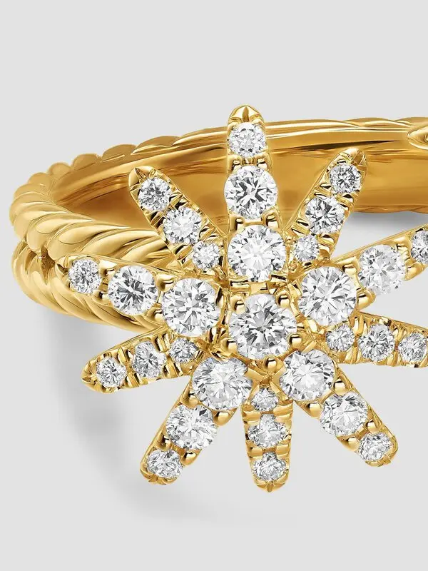 David Yurman Starburst Multi Star Ring In 18k Yellow Gold