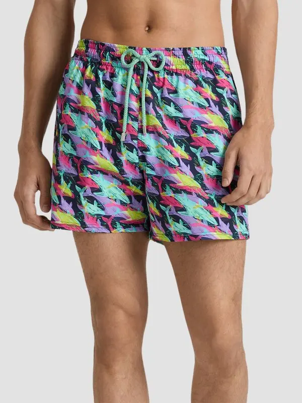 Vilebrequin Whales Offset Stretch Swim Shorts