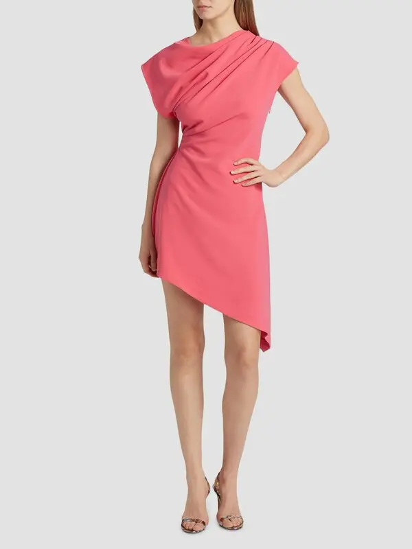 Halston Jolie Crêpe Asymmetric Dress