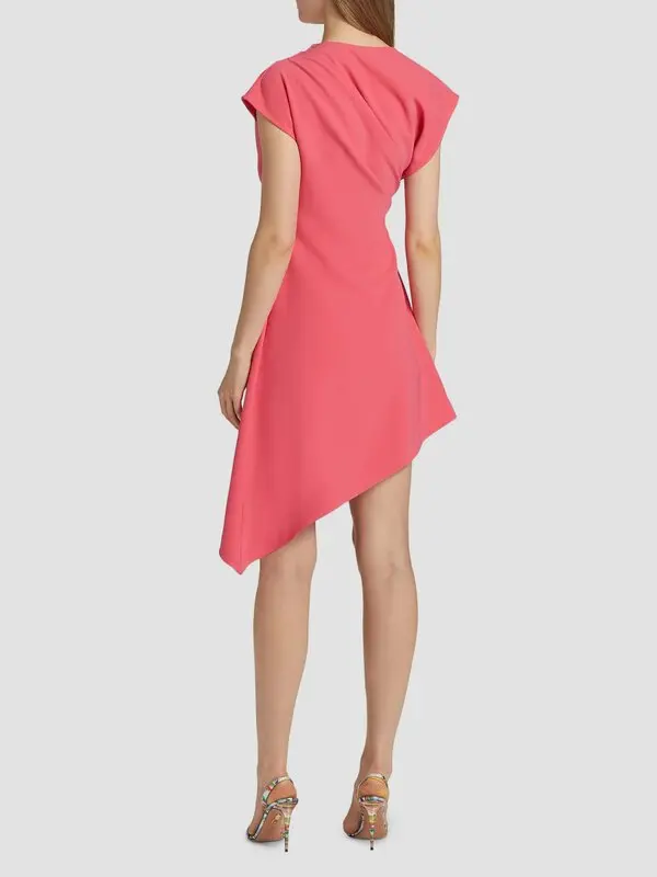Halston Jolie Crêpe Asymmetric Dress