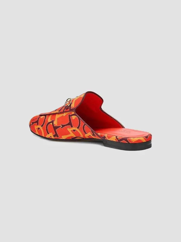 Gucci Princetown Horsebit Print Loafer Mules
