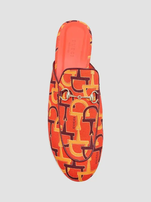 Gucci Princetown Horsebit Print Loafer Mules