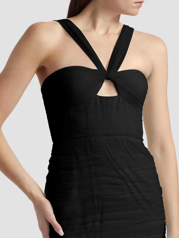 Bcbgmaxazria Tulle Halterneck Minidress