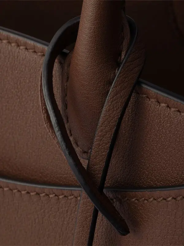 Prada Prelude Large Leather Top Handle Bag - Brown