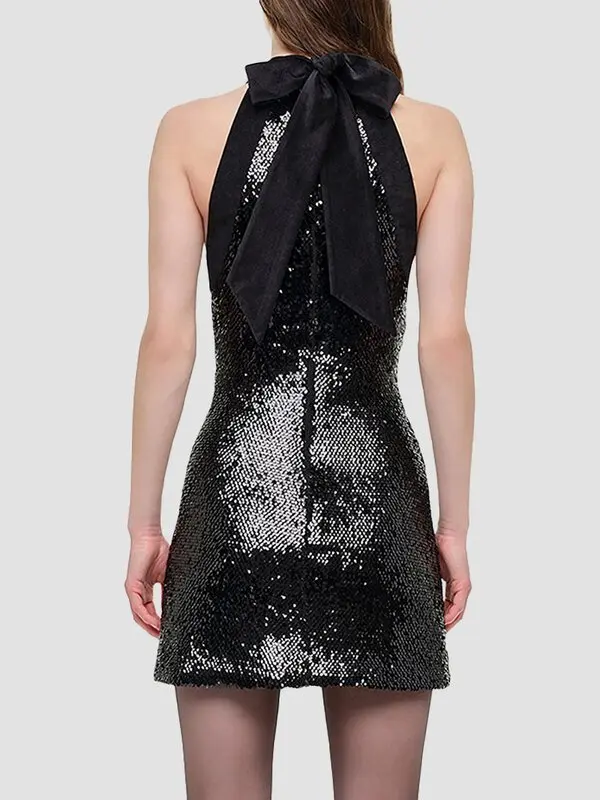 Simkhai Isla Sequined Halter Minidress