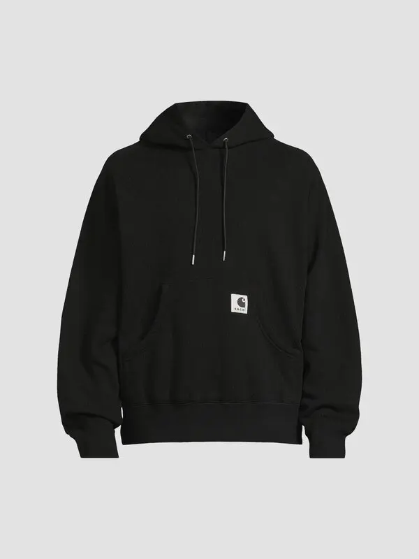 Sacai X Carhartt Wip Cotton Jersey Hoodie - Black