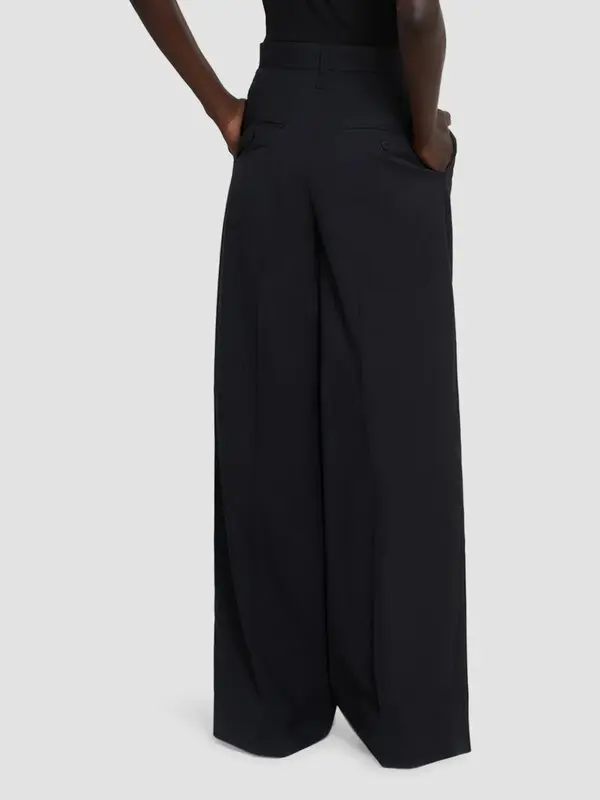 Issey Miyake Honest Ensemble Wool-blend Pants