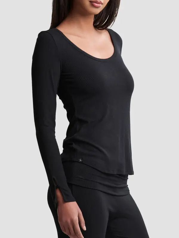 Barefoot Dreams Ultra Soft Ribbed Long-sleeve T-shirt